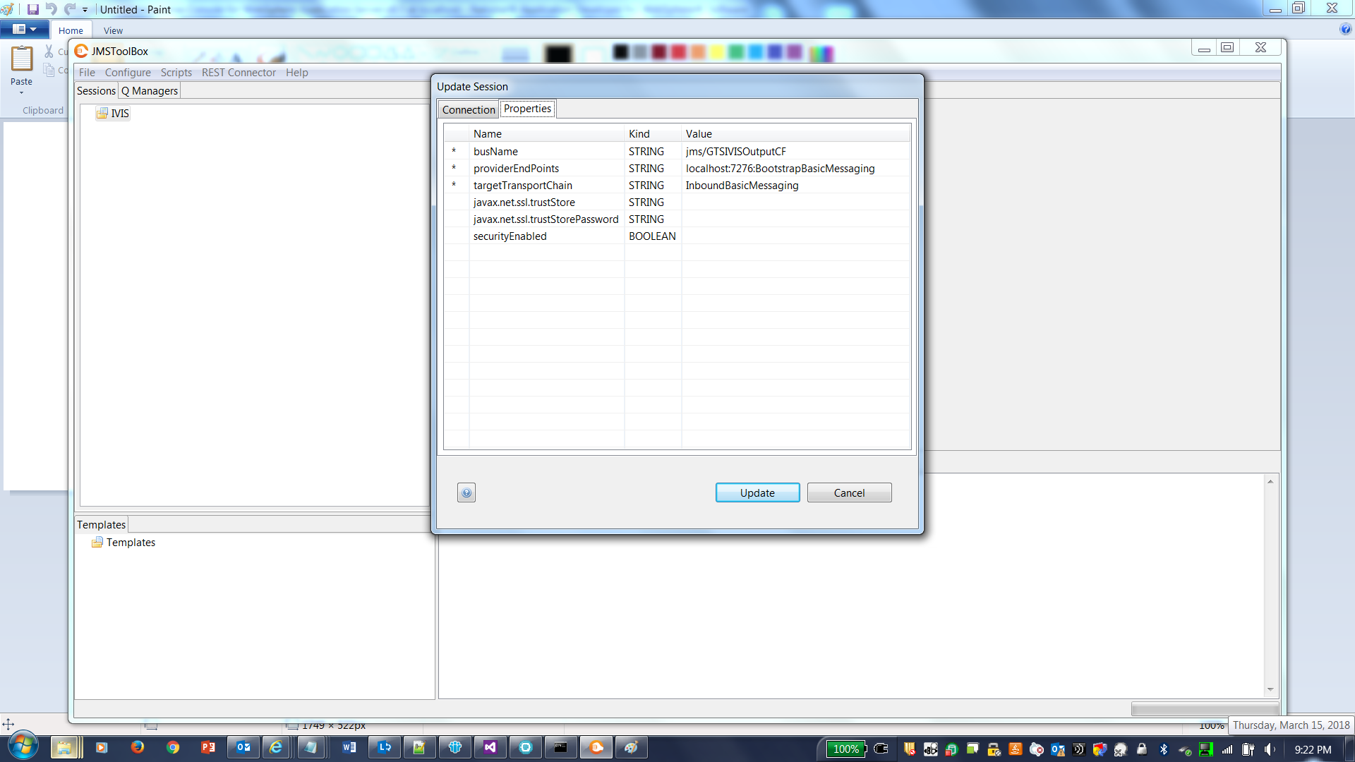 JMSToolbox does not connect to WAS v8.5.5.12 installed on my machine ...