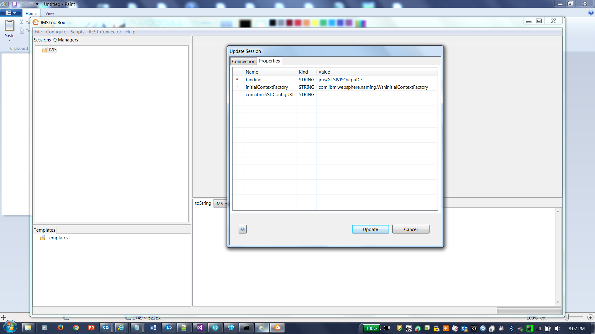 JMSToolbox does not connect to WAS v8.5.5.12 installed on my machine ...