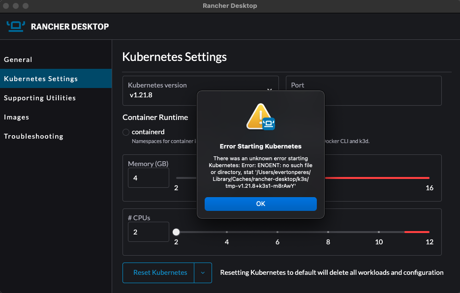 Error Starting K8s during downgrade - ENOENT k3s · Issue #1165 ...