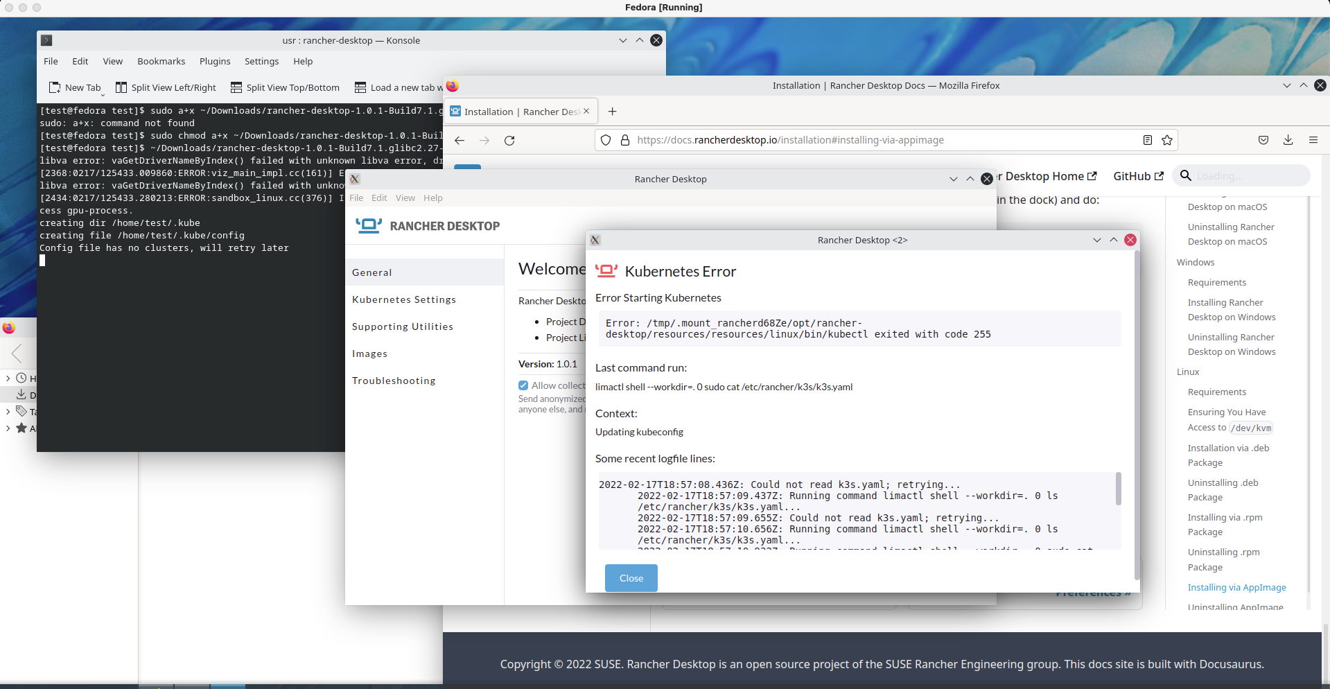 How to install Rancher Desktop in Fedora Kinoite or Fedora Silverblue? · Issue #1610 · rancher ...