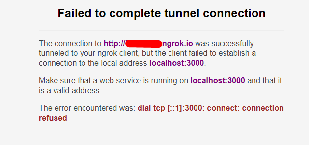 The error encountered was: dial tcp [::1]:3000: connect: connection refused · Issue #19 ...