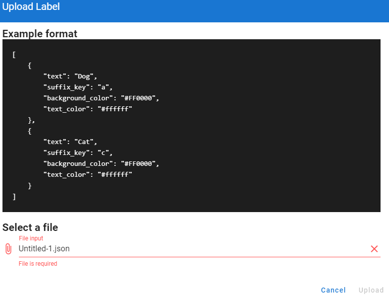 Cannot Use Upload Label Feature · Issue 1203 · Doccanodoccano · Github