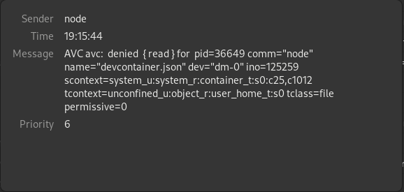 VS Code Remote: Containers gets denied by selinux · Issue #3700 ...