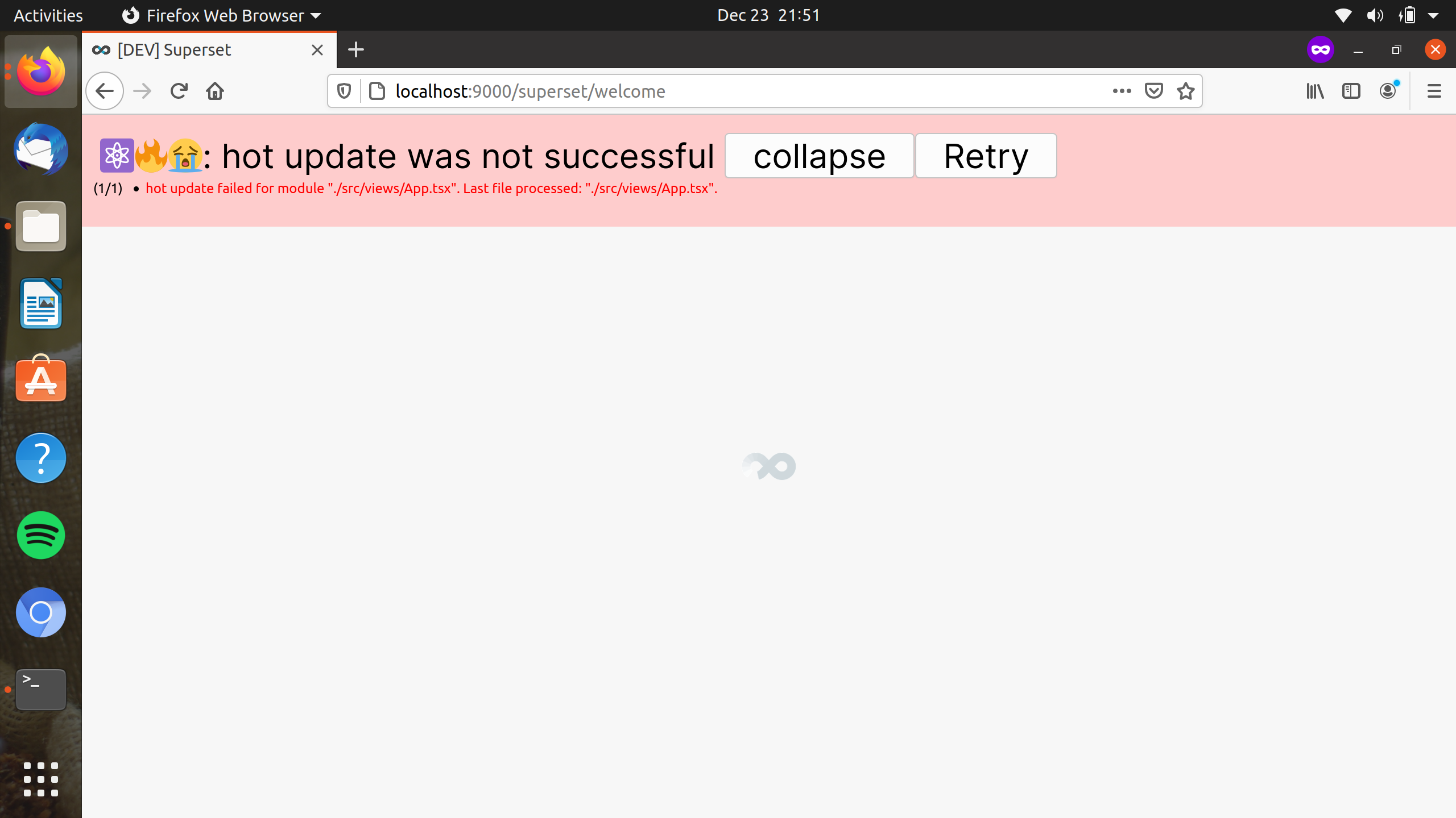 Hot Update Was Not Successful · Issue 12197 · Apachesuperset · Github