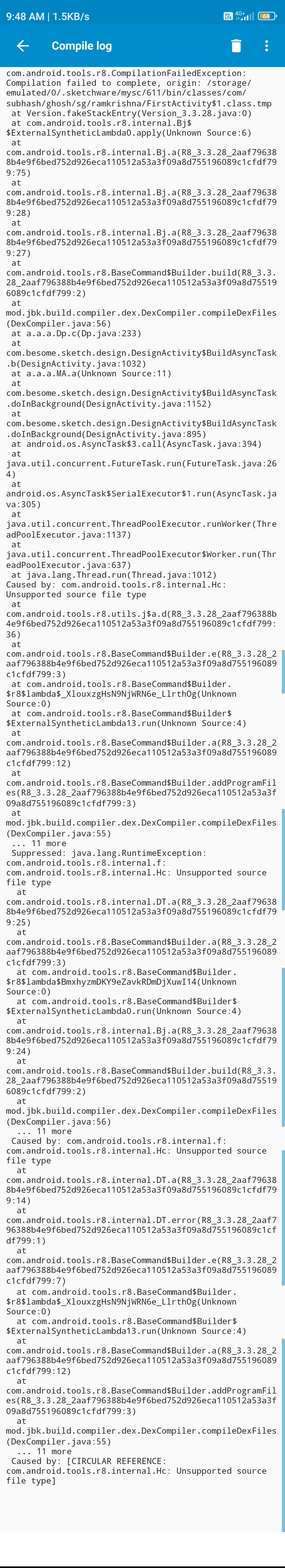 stringfog error when d8/java1.8 enable · Issue #616 · Sketchware-Pro/Sketchware-Pro · GitHub