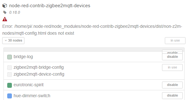 Problems after release 0.18.0 · Issue #80 · Dirnei/node-red-contrib-zigbee2mqtt-devices · GitHub