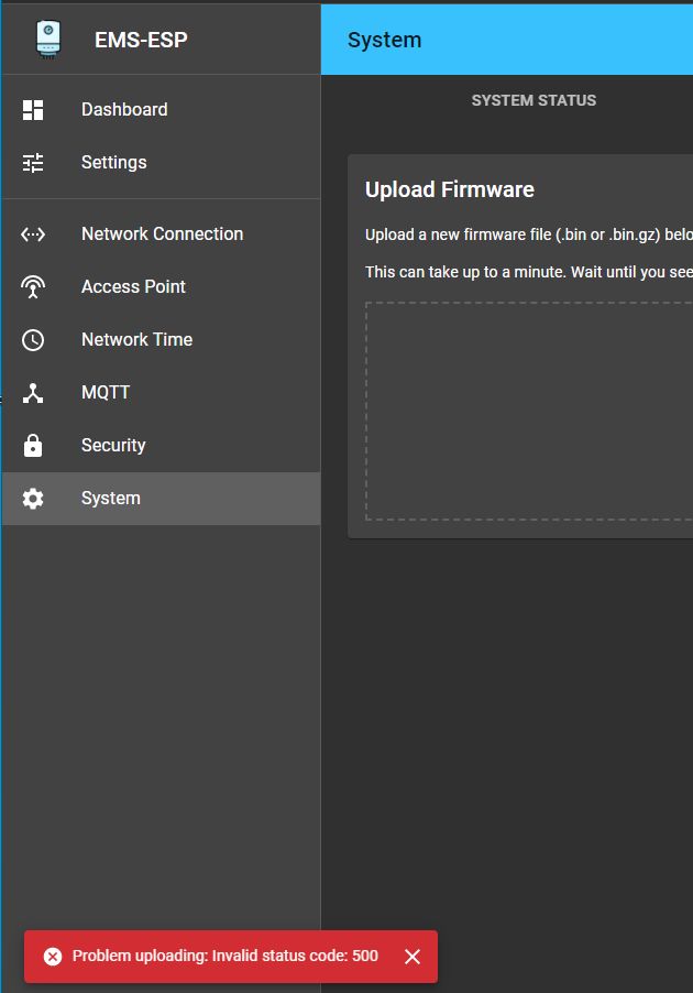 Upgrade from 3.2.1 to 3.3.0 or higher not possible · Issue #267 · emsesp/EMS-ESP32 · GitHub