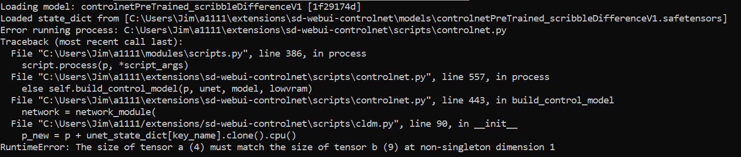 runtime error on most recent commit · Issue #343 · Mikubill/sd-webui ...