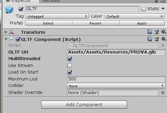 How to istantiate object GLTF in runtime · Issue #263 · KhronosGroup/UnityGLTF · GitHub