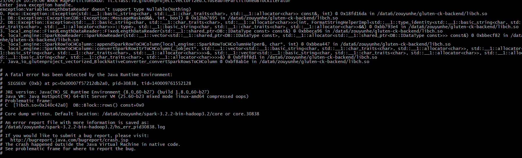 [ch] Core Happen While Select Max Null Min Null · Issue 1382 · Apache Incubator Gluten · Github