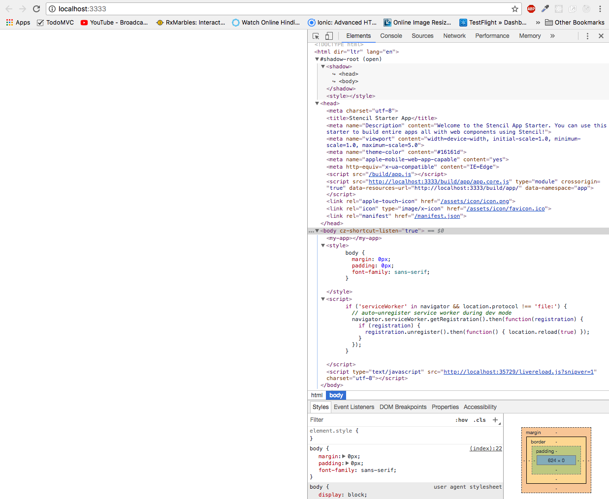 Getting Started 'Building an app' displays a blank page · Issue #696 · ionic-team/stencil · GitHub