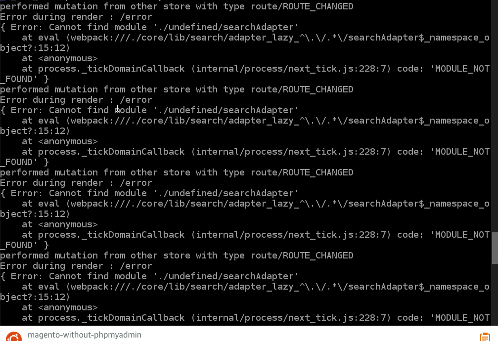 PLEASE HELP!cannot launch the vsf app on server. Localhost:3000 ...