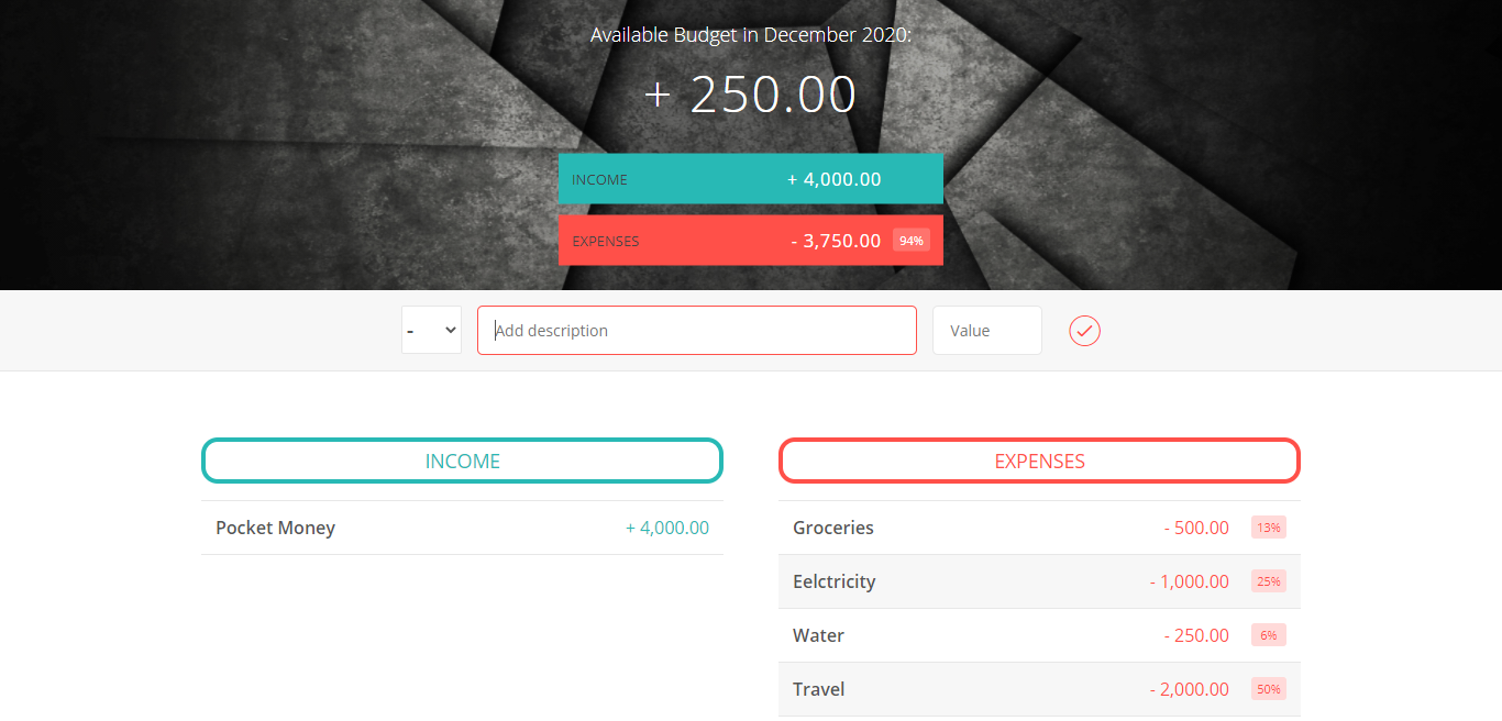 GitHub - ParthJhunjhunwala/Budget-Manager: This is a Budget Manager ...