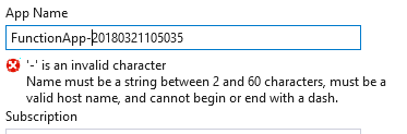 Invalid validation Error when Publishing an Azure Function in Visual ...