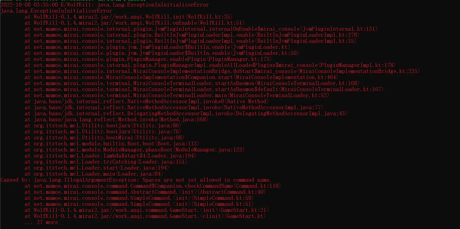 佬，这是什么报错啊，0.1.4版本 · Issue #3 · LemonNeko2452/WolfKill · GitHub