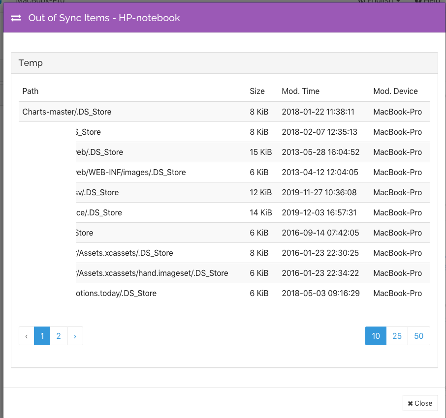 Synching gets stuck at 99% - potentially due to ignore pattern and deleted files (?) · Issue ...
