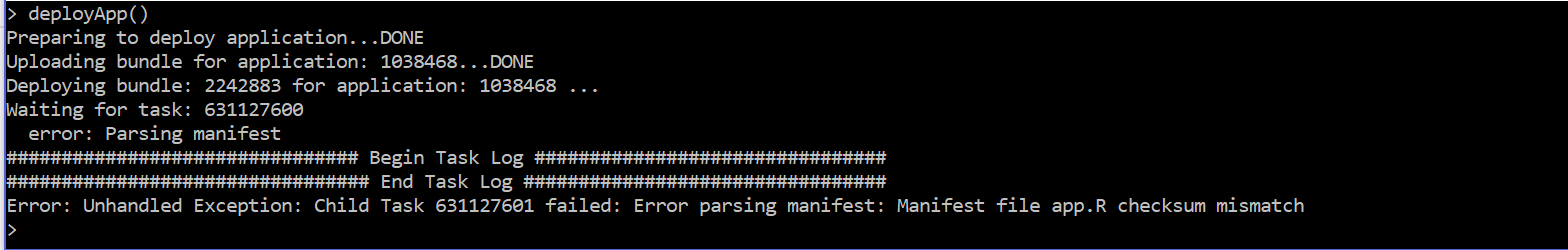 Error parsing manifest... Child Task Failure on Deployment · Issue #402 · rstudio/shiny-server ...