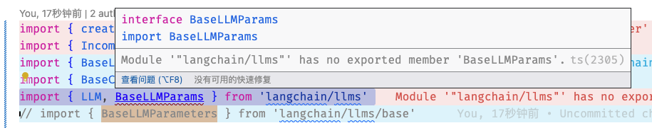 import { BaseLLMParams } from 'langchain/llms/base' failed · Issue #393 · langchain-ai ...
