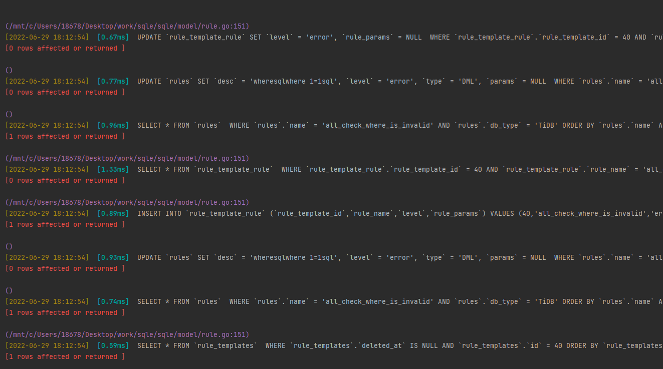 新增审核规则模版或者是克隆审核规则模版都很耗时 · Issue #628 · actiontech/sqle · GitHub