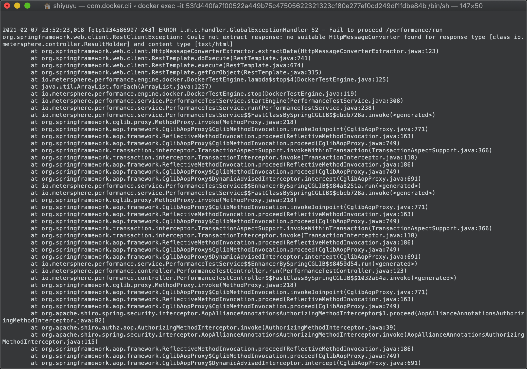 [BUG]性能测试：点击保存并运行时报错:Could not extract response: no suitable ...