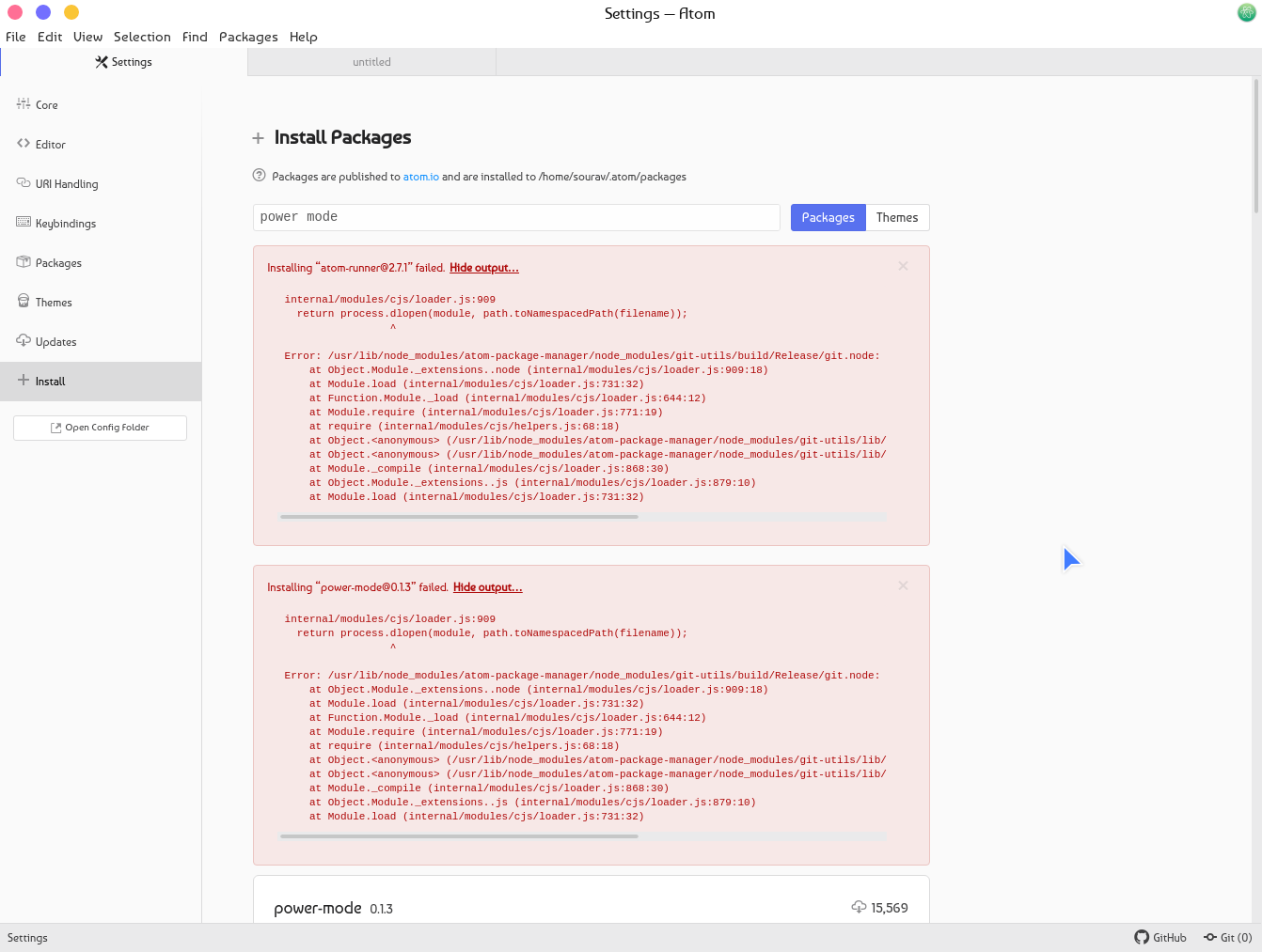 Atom editor 1.39.1 x64 fails to install packages · Issue #19775 · atom ...