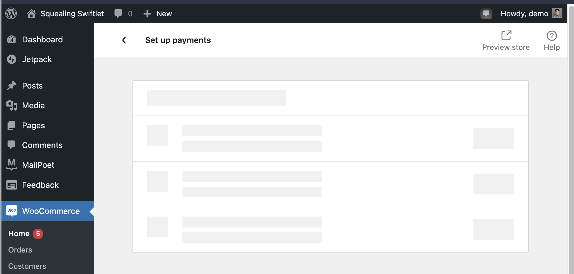 Blank payment task when user disable marketplace suggestions · Issue #33958 · woocommerce ...
