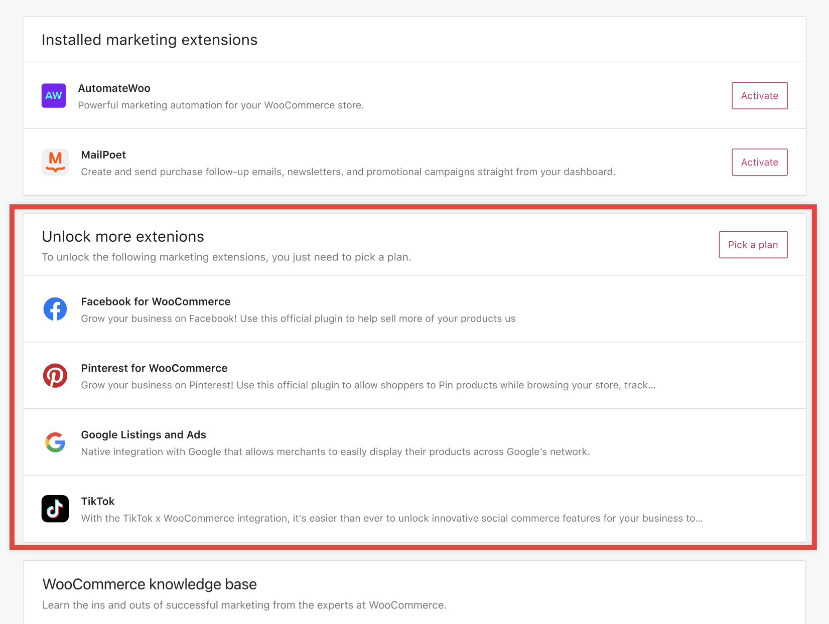 Extensibility: Marketing overview screen · Issue #36615 · woocommerce/woocommerce · GitHub