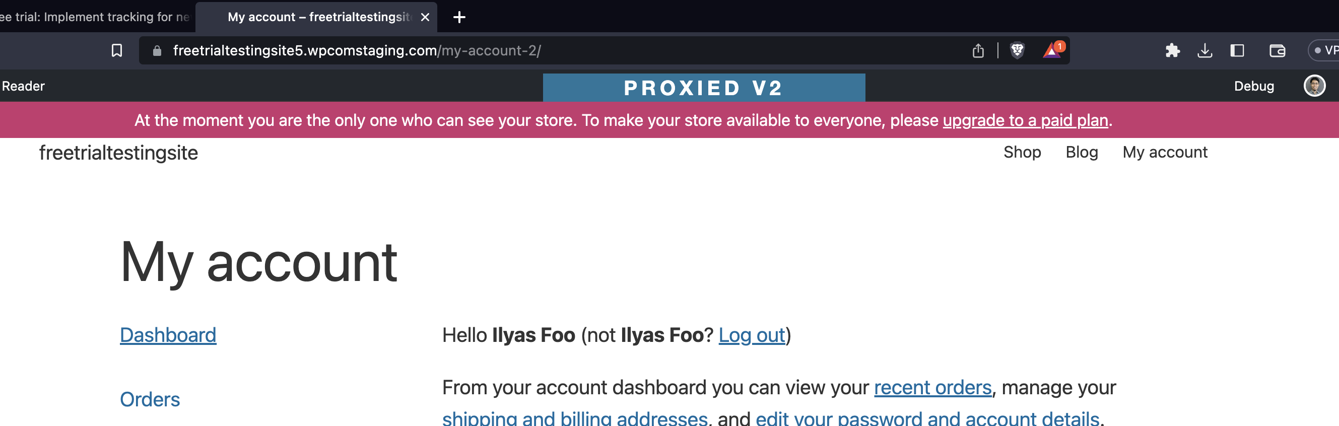 Free trial: Frontend menu and banner missing when not proxied · Issue #1075 · Automattic/wc ...