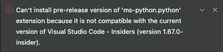 Python/Jupyter pre-release extension installation fails on Remote SSH ...