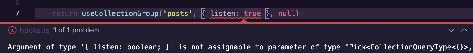 Type Error When Passing `listen True` To `usecollectiongroup` Query Object · Issue 119