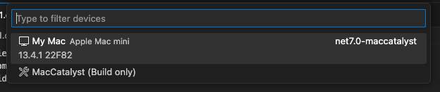 [BUG] Building and Starting DevToys 2.0 (MAUI) on MacOS works, but Debugger doesn't attach to it ...