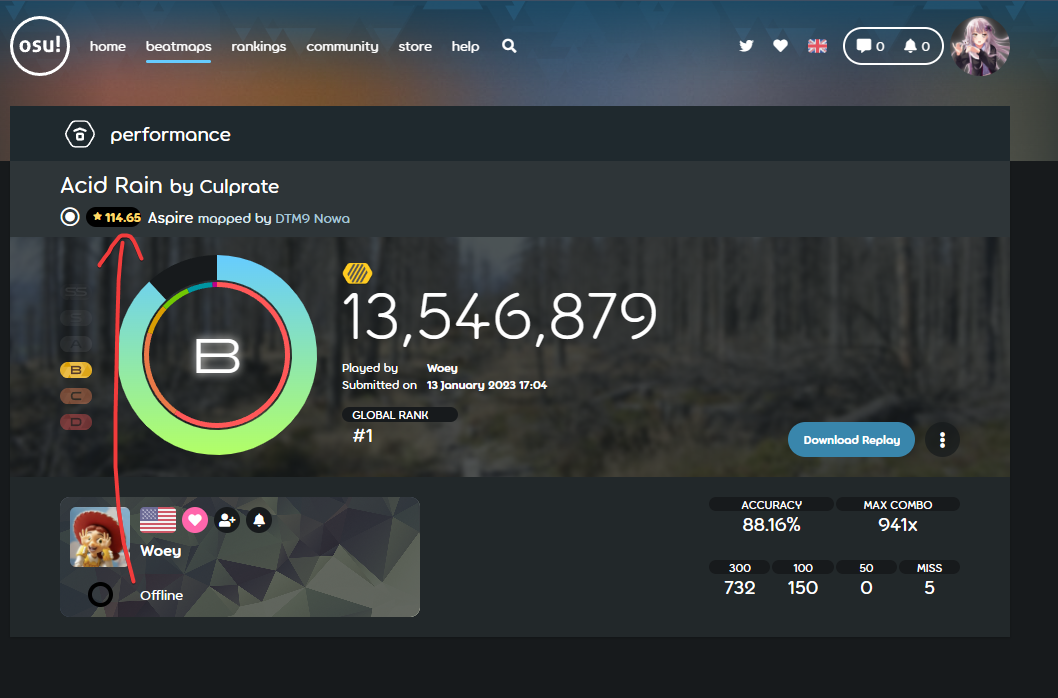 Diff badge in score page seems to be ui broken when star digit is >2. · Issue #10623 · ppy/osu ...