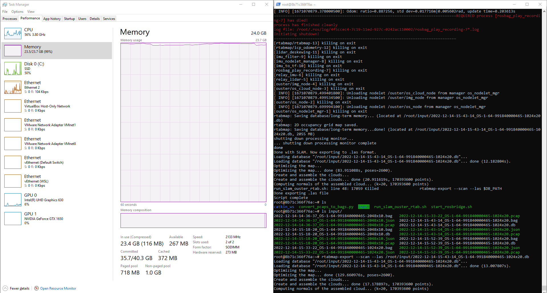 Decrease Memory Usage when Exporting Large .db to .las · Issue #946 · introlab/rtabmap · GitHub