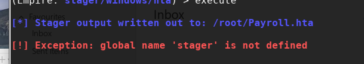 Exception: global name 'stager' is not defined · Issue #1030 · EmpireProject/Empire · GitHub
