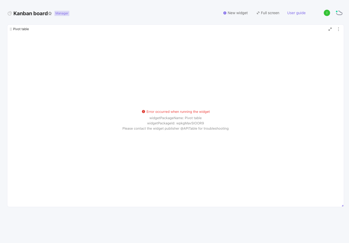 Fix Bug Dont Work Dashboard · Issue 498 · Apitable Apitable · Github