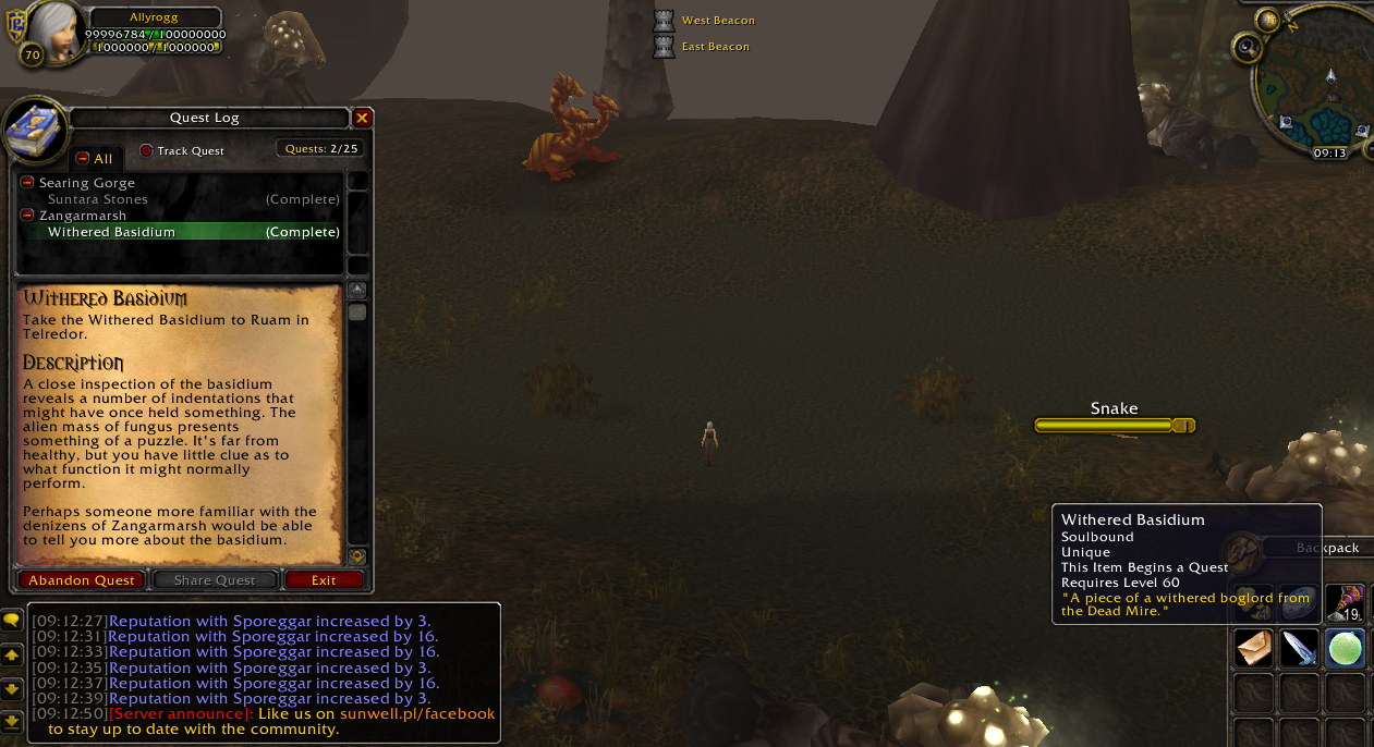 [Quest] [Item] Withered Basidium · Issue #3467 · SunwellWoW/Sunwell-TBC ...