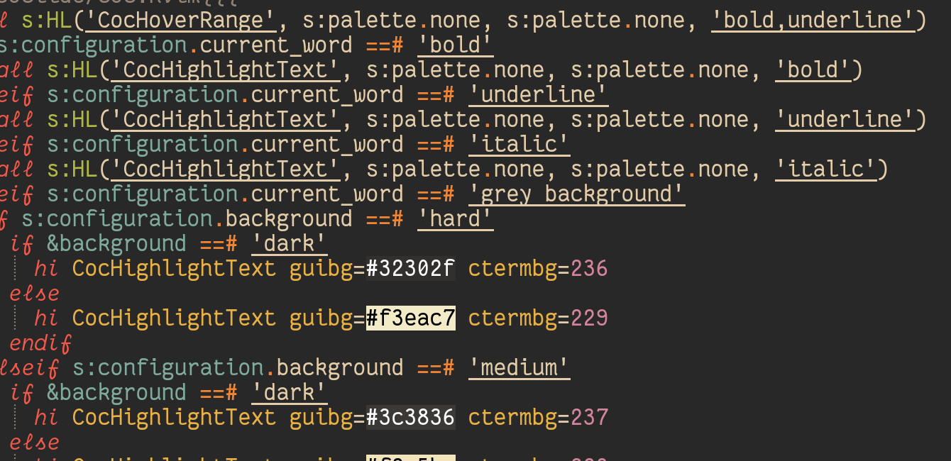 No underline for Ale/Coc.nvim · Issue #29 · sainnhe/gruvbox-material ...
