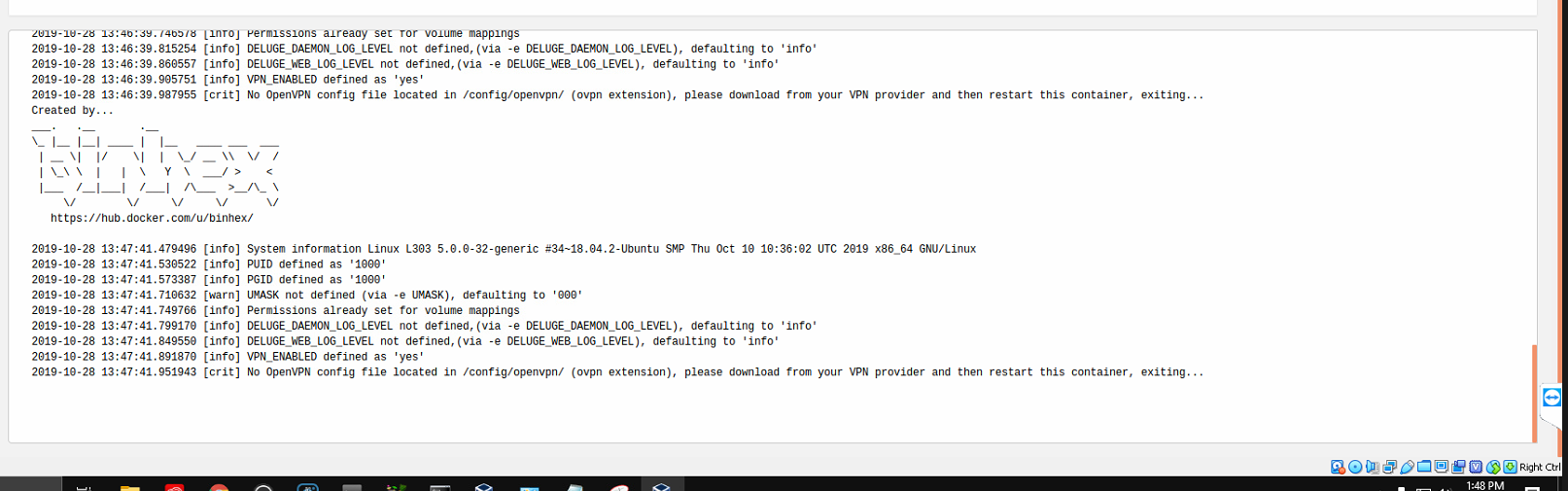 DelugeVPN no .ovpn file log error crit · Issue #137 · binhex/arch-delugevpn · GitHub