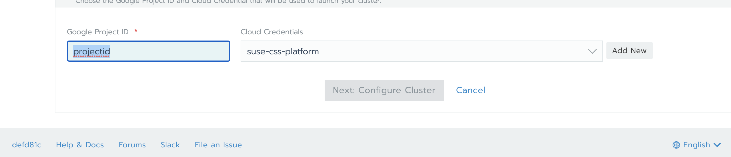 25 Head Ember Ui Gkev2 Configure Cluster Remains Greyed Out Even After Providing Project