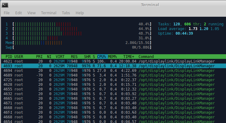 Kubuntu 18.04 high CPU usage · Issue #177 · DisplayLink/evdi · GitHub