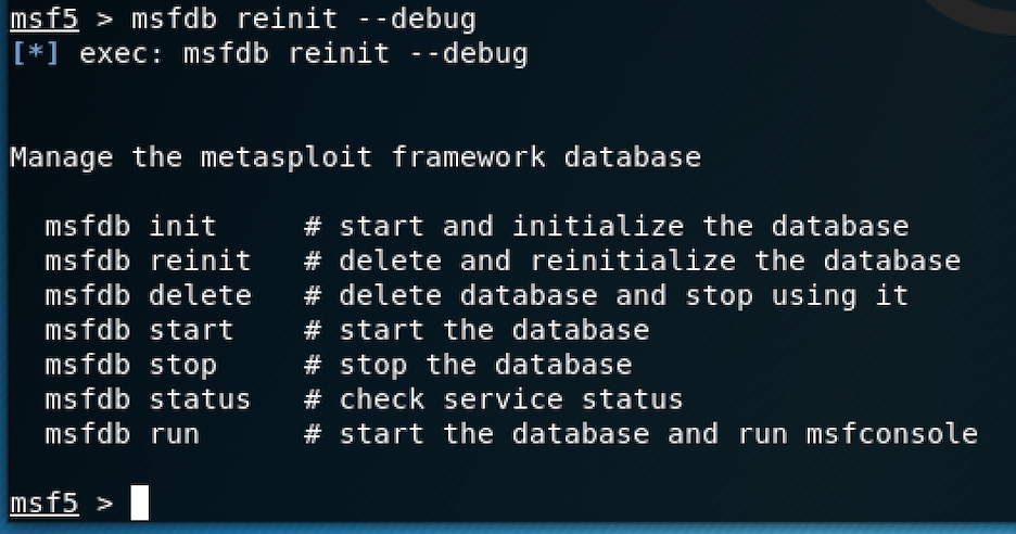 web services not present in kali 2019.1 / msfdb? · Issue #11563 · rapid7/metasploit-framework ...