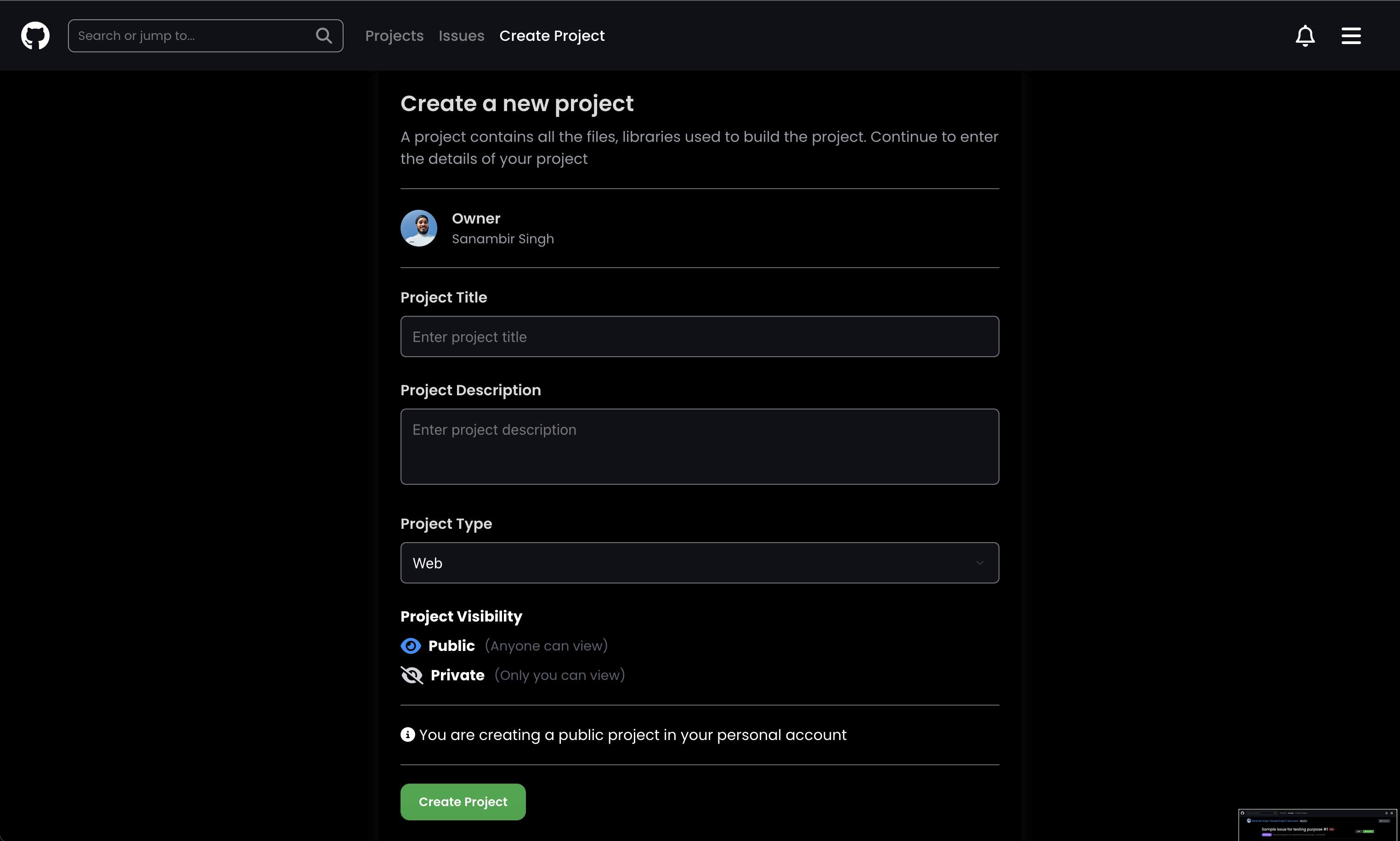 Github Singh233 Issue Tracker App A Web Application To Track Issues Bugs For A Project