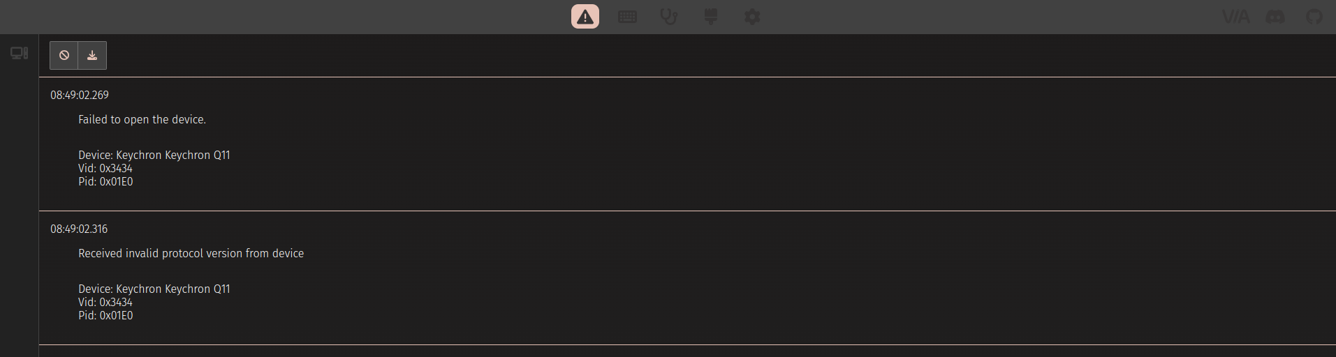 DOMException: Failed to open the device · Issue #93 · the-via/app · GitHub