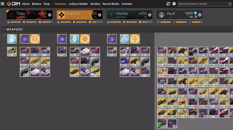 D1 Loadout Builder: perk selection not locking in · Issue #2759 ...