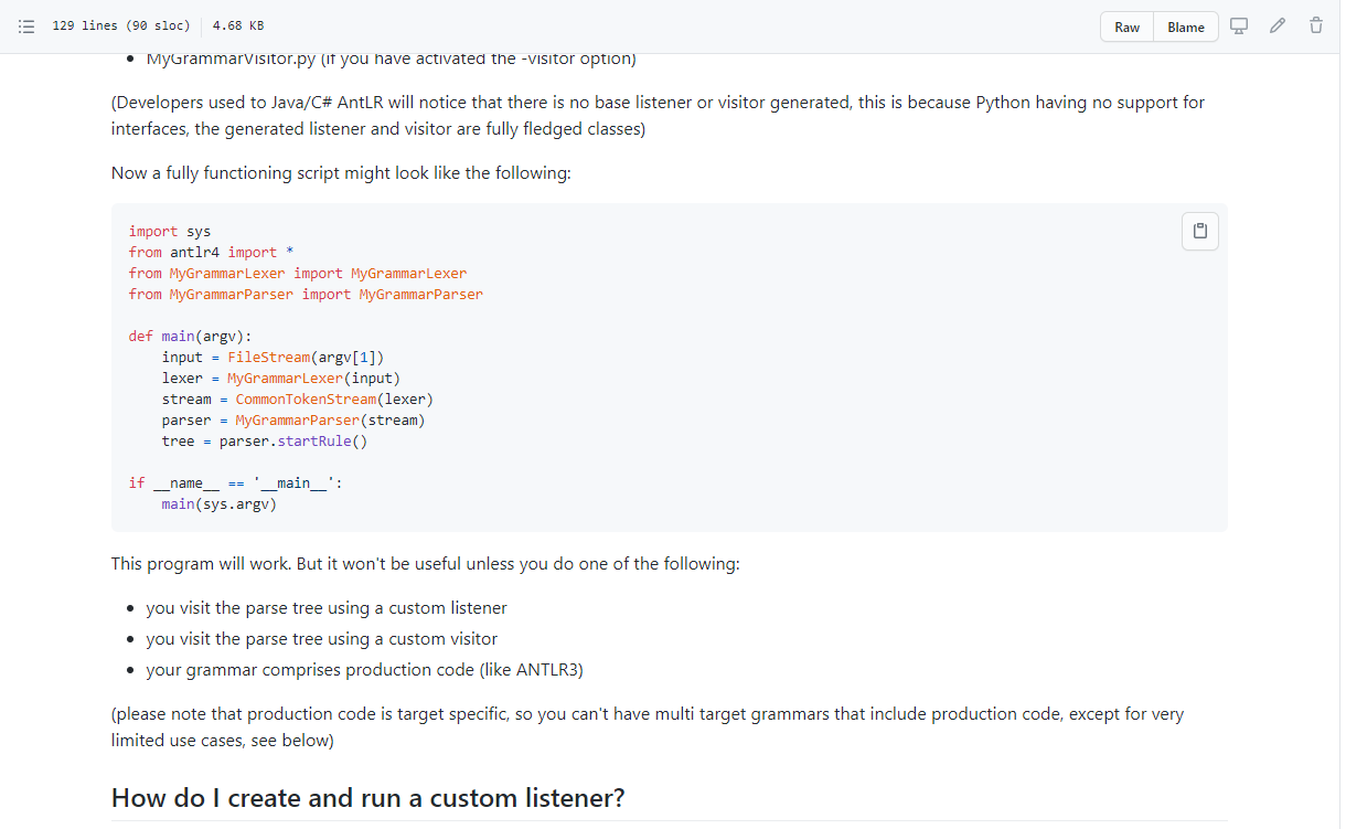 startRule() is not found in python target · Issue #3244 · antlr/antlr4 · GitHub