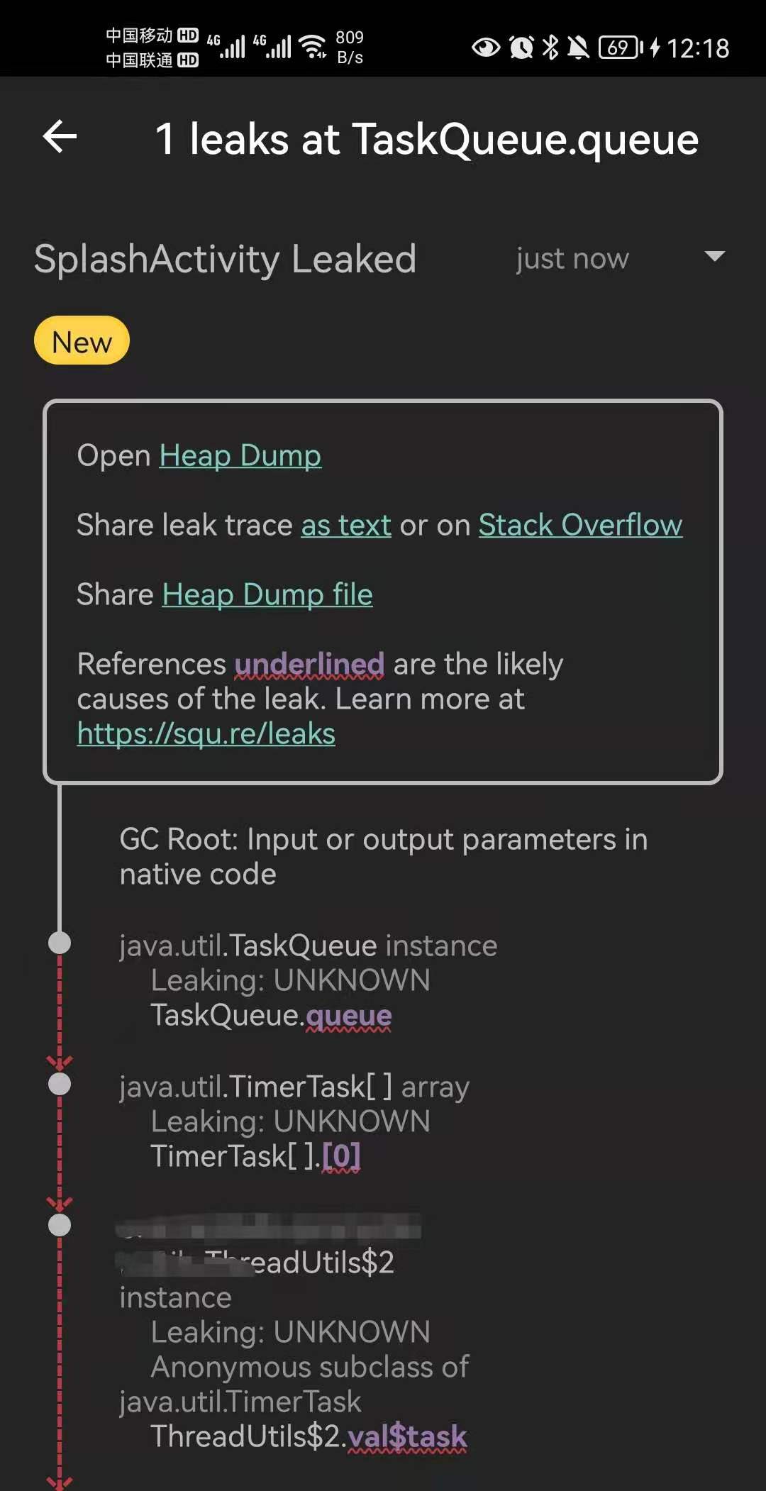 ThreadUtils内存泄露 · Issue #1536 · Blankj/AndroidUtilCode · GitHub