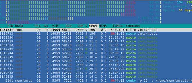 Micro 100% CPU consumption · Issue #2148 · zyedidia/micro · GitHub