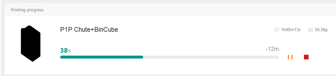 The 'printer progress' panel doesn't update with the correct ...