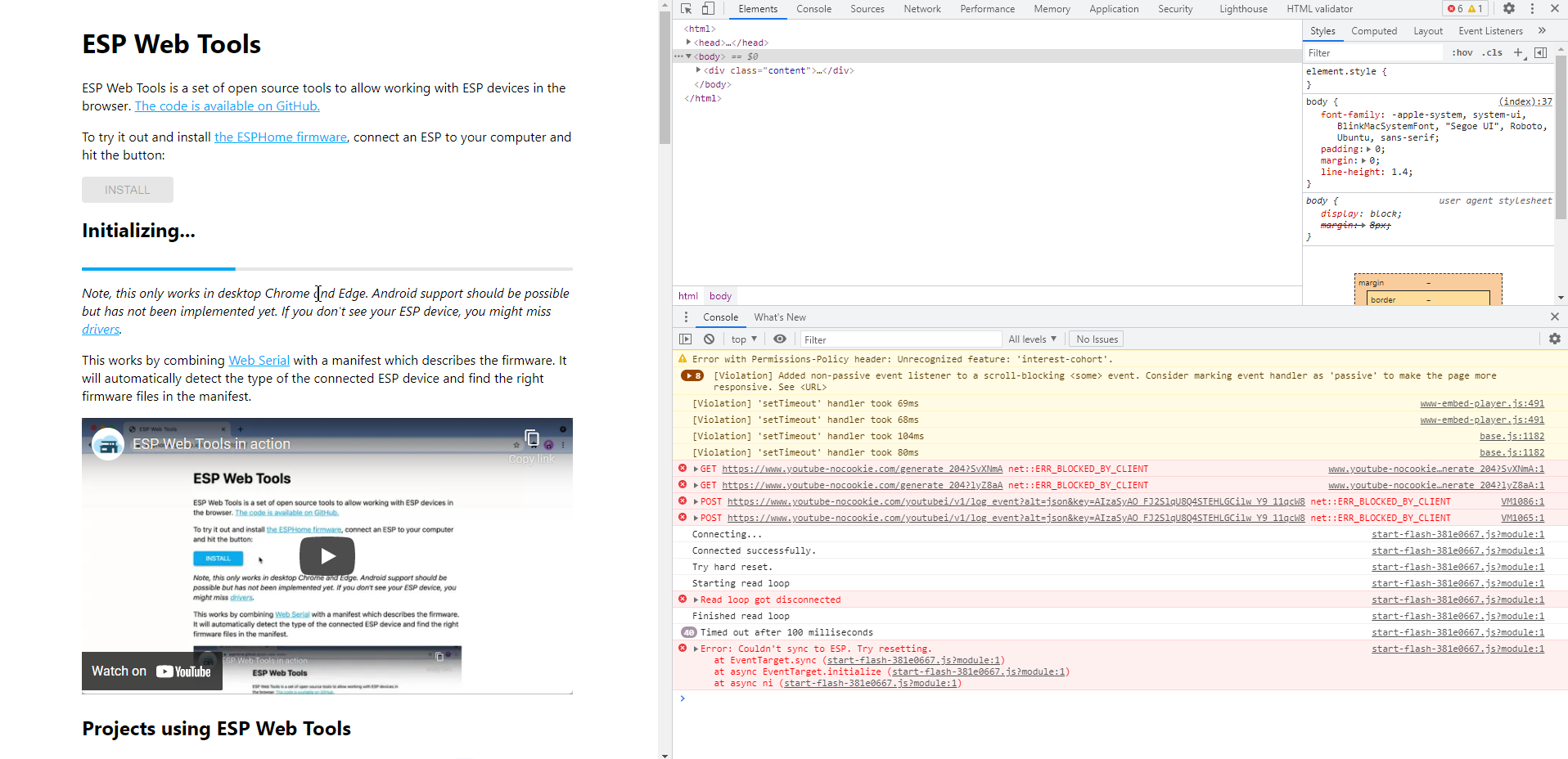 ESP8266EX Support? · Issue #27 · esphome/esp-web-tools · GitHub