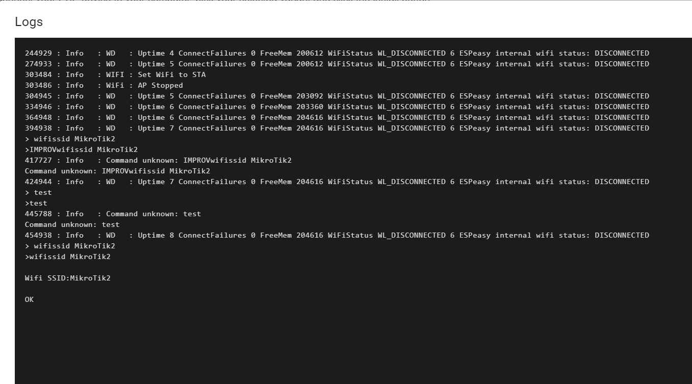 Commands Sent To The Console Not Sent To The Esp · Issue 96 · Esphomeesp Web Tools · Github